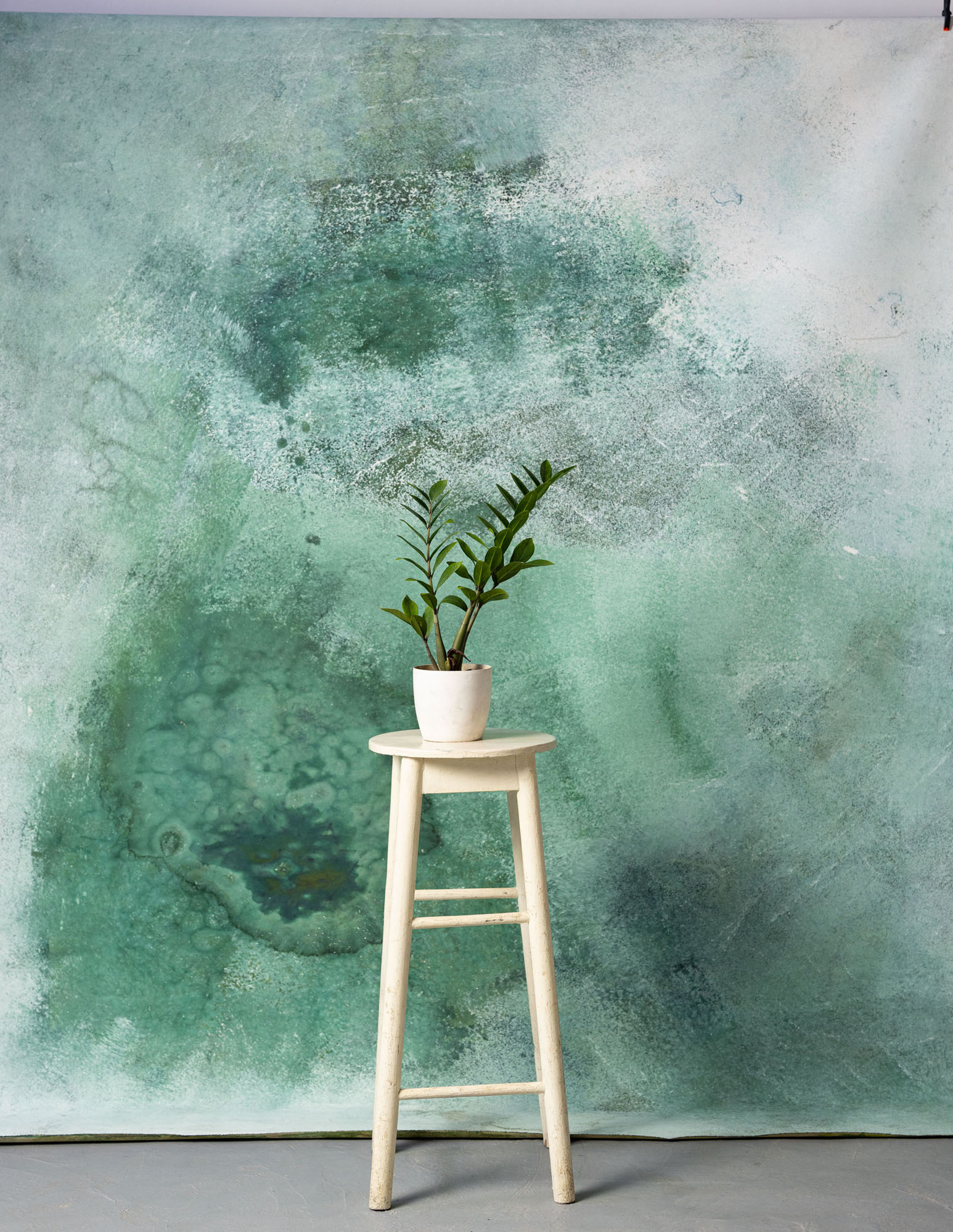Camouflaged Green Painted Canvas Backdrop (RN#48) - Zen Backdrops